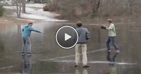 busted through the ice | Gifs