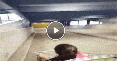 the shopping cart ramp trick | Gifs
