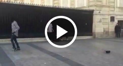 Amazing Moonwalking Street Performer
