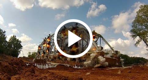 Slow Motion Bridge Implosion